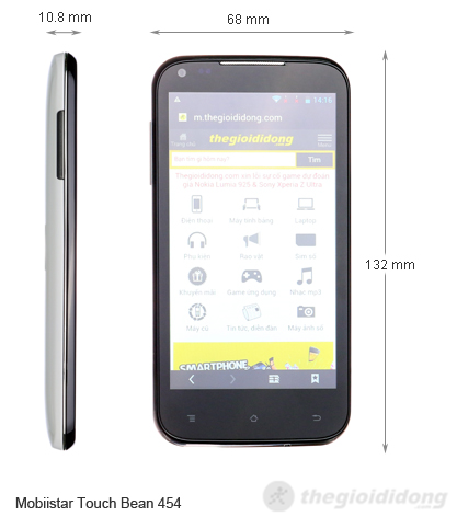 Mobiistar Touch Bean 454 - Cập nhật thông tin, hình ảnh, đánh giá