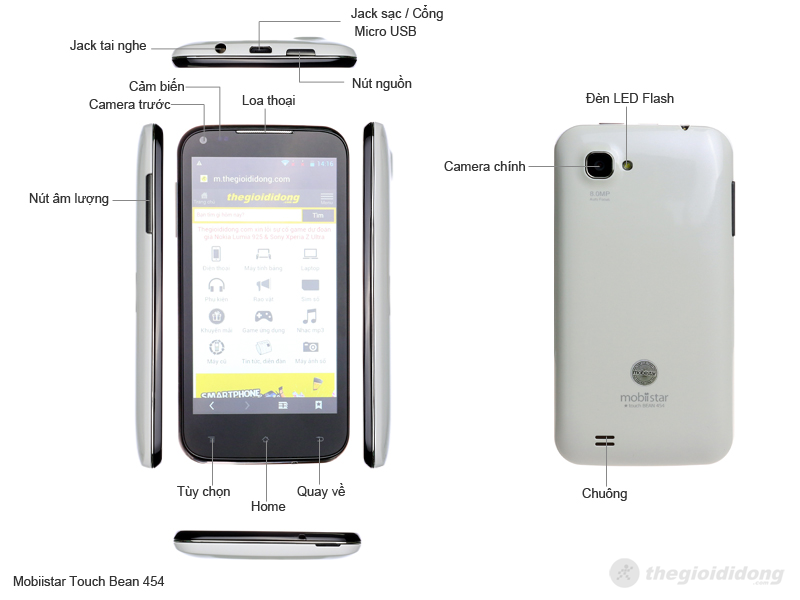 Mobiistar Touch Bean 454 - Cập nhật thông tin, hình ảnh, đánh giá