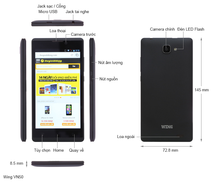 Wing VN50 | thegioididong.com