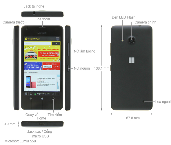 Microsoft Lumia 550 Chính hãng | Thegioididong.com