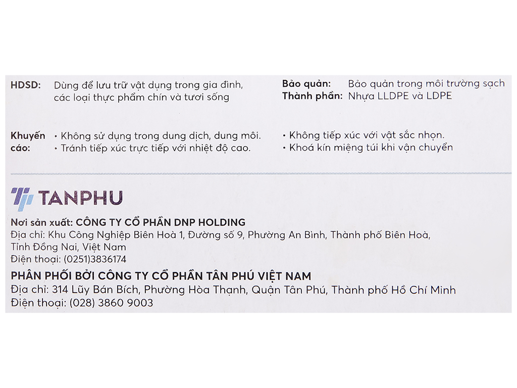 20 túi zipper khóa kéo đáy rộng Inochi tại Bách Hoá XANH