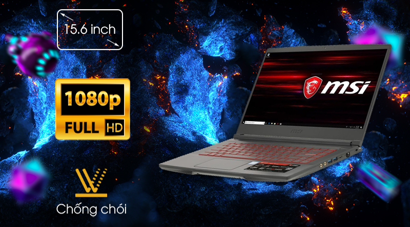 [99%] MSI GF63 8RC Core I5 - 8300H RAM 8GB HDD 1TB VGA GTX1050 Full HD