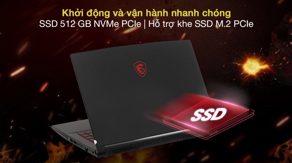 Laptop MSI Gaming GF65 Thin 10UE i5 (286VN) chính hãng, giá rẻ