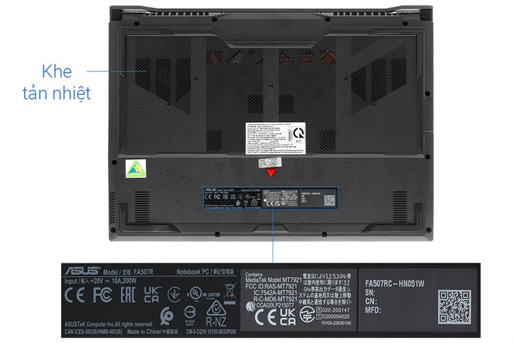 Laptop Asus TUF Gaming A15 FA507RC R7 (HN051W) - Chính hãng, mua trả chậm