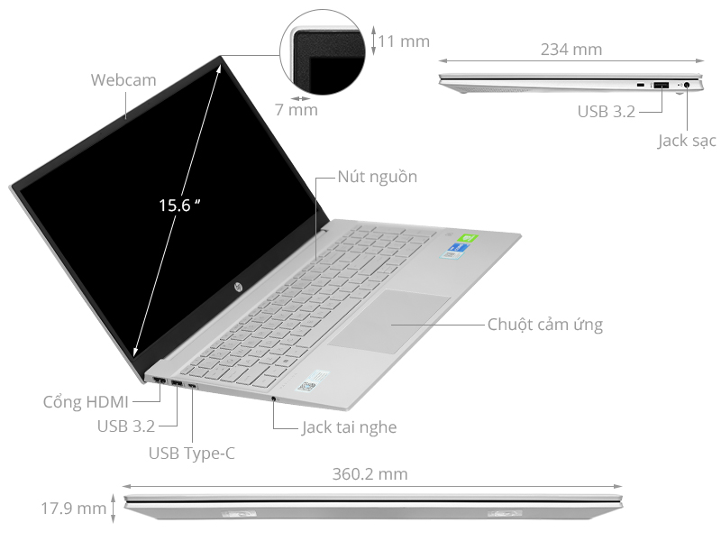 Laptop HP Pavilion 15 eg2036TX i5 (6K782PA) - Chính hãng Laptop HP Pavilion 15 eg2036TX i5 (6K782PA) - Chính hãng