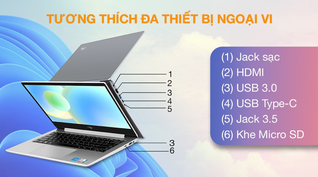 Laptop Itel Spirit 2 i5 (71006300202) - Chính hãng, trả góp