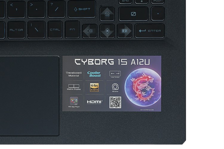 Laptop MSI Gaming Cyborg 15 A12UCX i5 (281VN) - Chính hãng, mua trả chậm