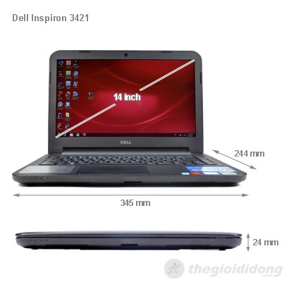 Dell Inspiron 3421 (Intel Core i5-3317U 1.7GHz, 4GB RAM, 1TB HDD, VGA ...