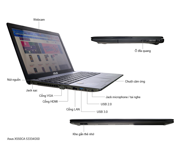 Asus X550CA 53334G50, Intel core I5,RAM 4GB | Thegioididong.com