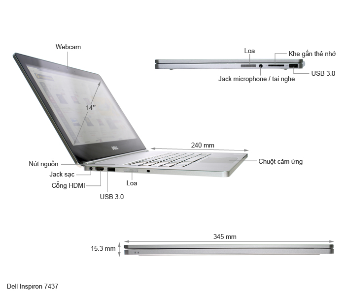 Dell Inspiron 7437 i7 4510U/8G/500G/Win8 | Thegioididong.com