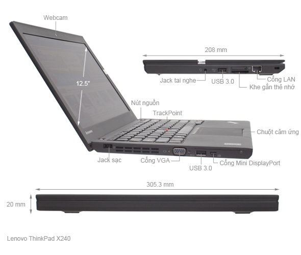 Lenovo ThinkPad X240 Intel i5, Ram 4G | Thegioididong
