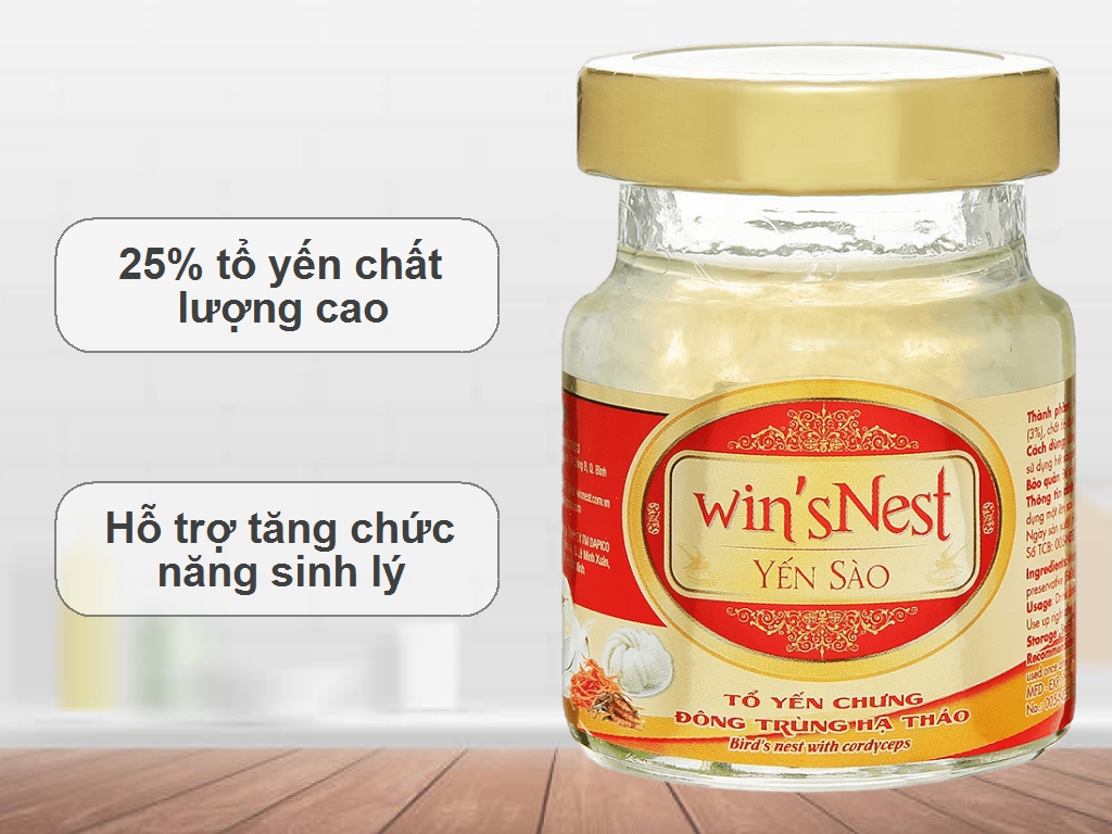 6 hũ tổ yến đông trùng hạ thảo Win'snest 70ml Bách hóa XANH