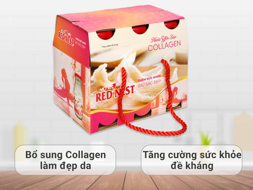 Lốc 6 chai yến collagen Red Nest 185ml tại Bách hóa XANH