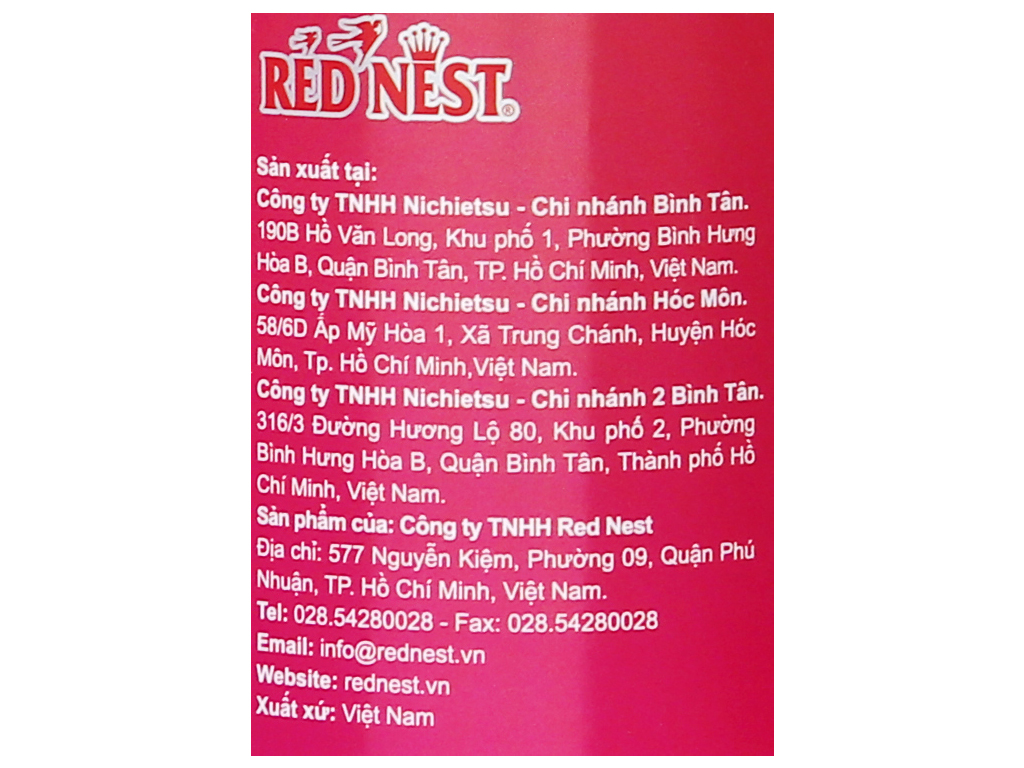 Thùng 48 chai yến collagen Red Nest 185ml tại Bách hóa XANH