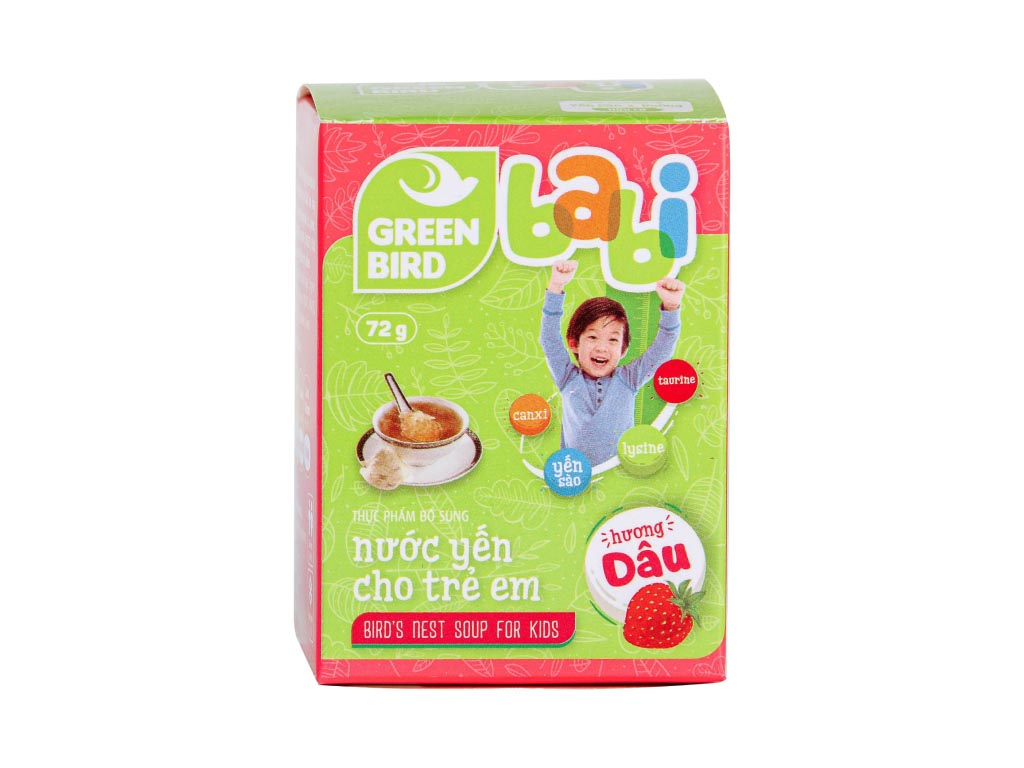 Nước yến cho bé Green Bird Babi dâu 72g | Bách hóa XANH