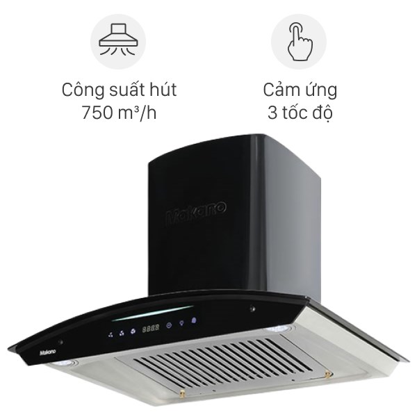 Máy hút mùi kính cong Pramie AC17-700 - giá tốt, có trả góp