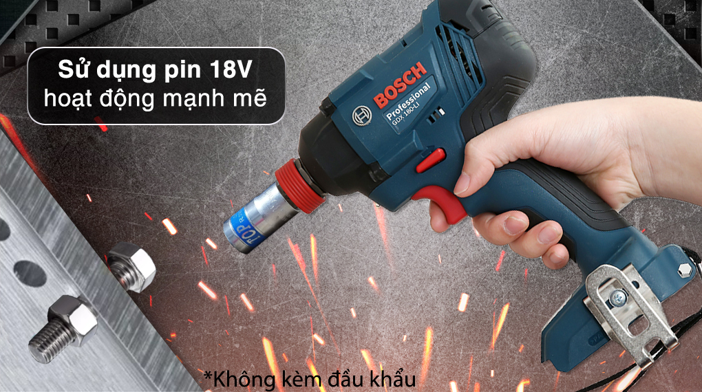 Máy siết ốc động lực dùng pin Bosch GDX 180-LI - chính hãng, giá tốt