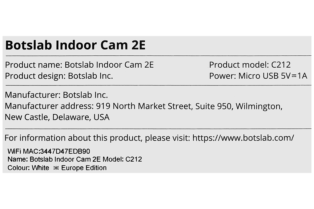 Camera IP 360 Độ 3MP BOTSLAB C212
