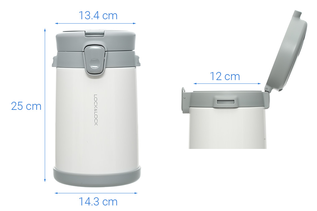 Bộ bình đựng thức ăn giữ nhiệt inox Lock&Lock LHC8039WHT - giá tốt, an toàn, giao hàng nhanh