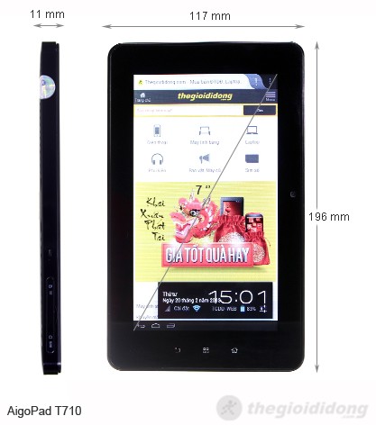 Aigo T710 - 4GB/3G/Wifi - Tablet Android | dienmayxanh.com