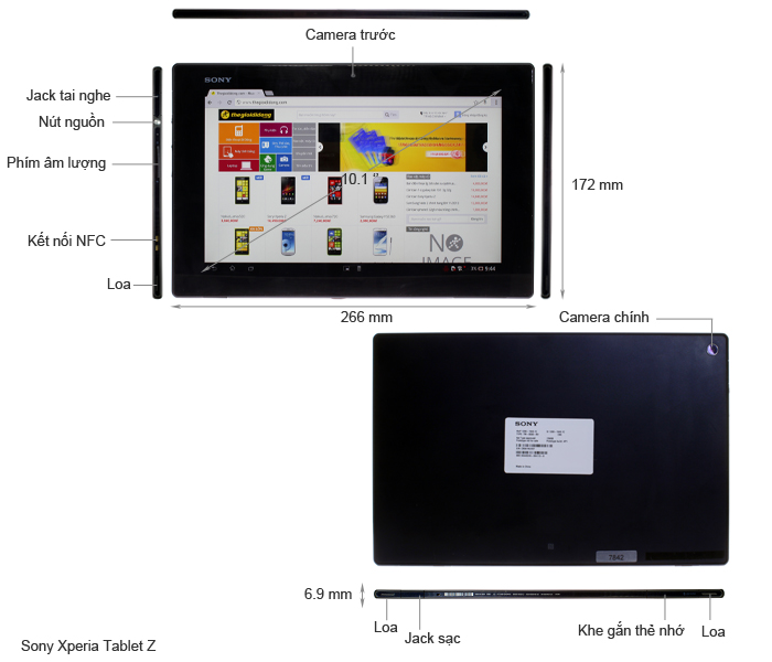 Sony Xperia Tablet Z - 16GB/Wifi/3G/NFC | Thegioididong.com