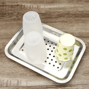 Khay úp ly inox kích thước 20x27cm giá tốt tại Bách hoá XANH