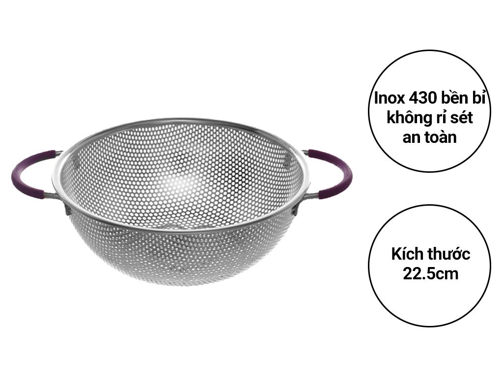 Rổ inox tròn Điện máy XANH 22.5cm giá tốt tại Bách hoá XANH