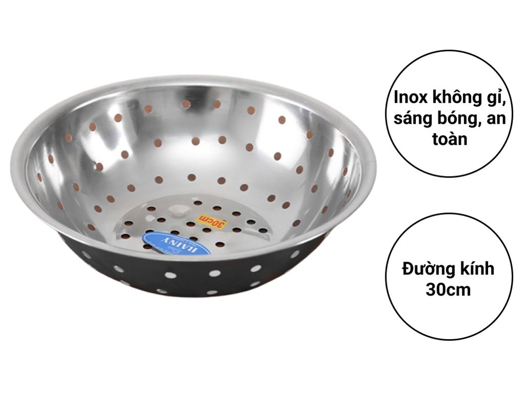 Rổ inox tròn Rainy RNR30TT 30cm giá tốt tại Bách hoá XANH
