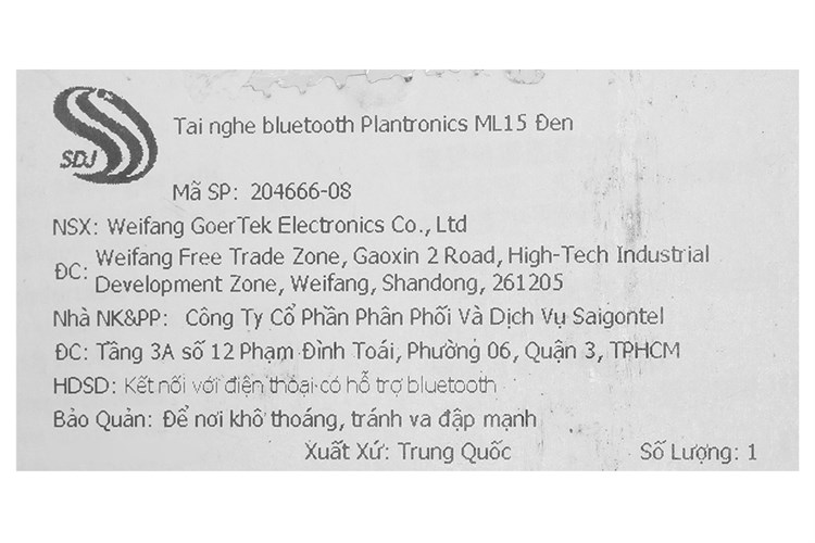 Mua Tai nghe bluetooth Plantronics ML15 Đen cũ, rẻ hơn từ 30-70% so với ...