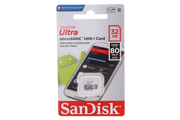 Thẻ nhớ Sandisk MicroSD 32GB class 10