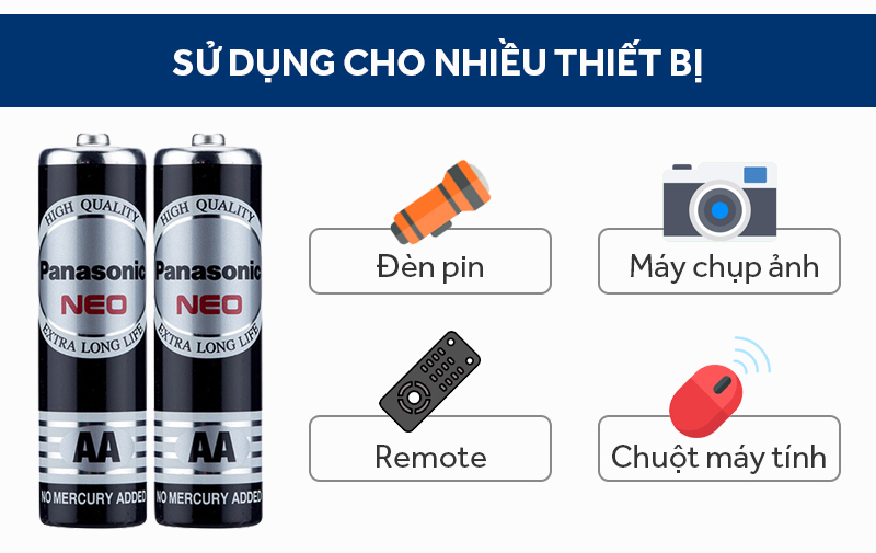 Pin AA 4 viên Manganese Panasonic R6NT-4B