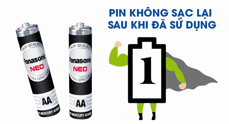 4 viên pin AA Panasonic R6NT/4B-V giá tốt tại Bách hoá XANH