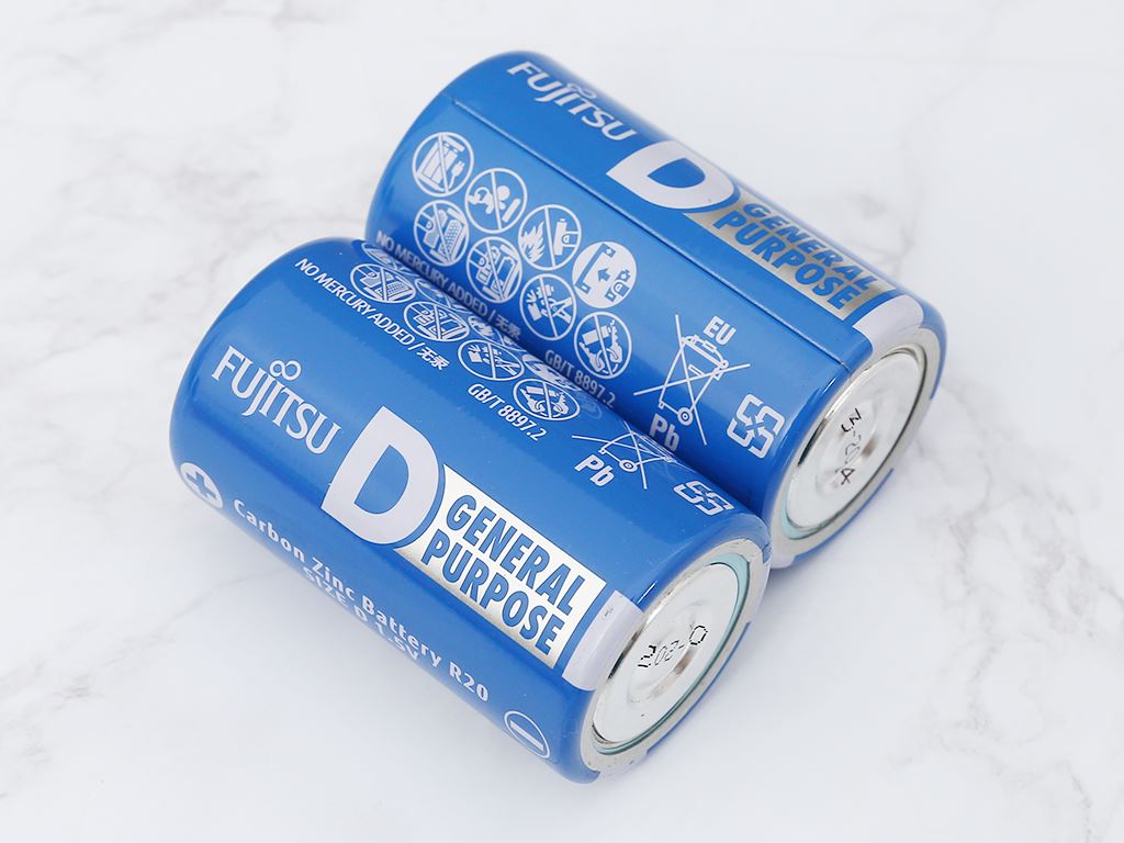 2 viên Pin Fujitsu Carbonzinc R20 giá tốt tại Bách hoá XANH