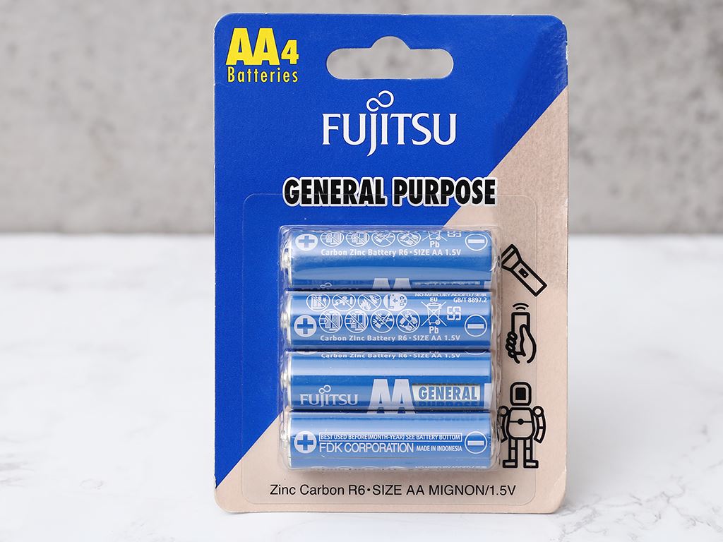 4 viên pin Fujitsu Carbonzinc R6 giá tốt tại Bách hoá XANH
