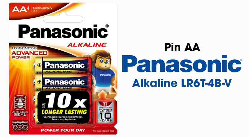 Pin AA 4 viên Alkaline Panasonic LR6T-4B-V | Thegioididong.com