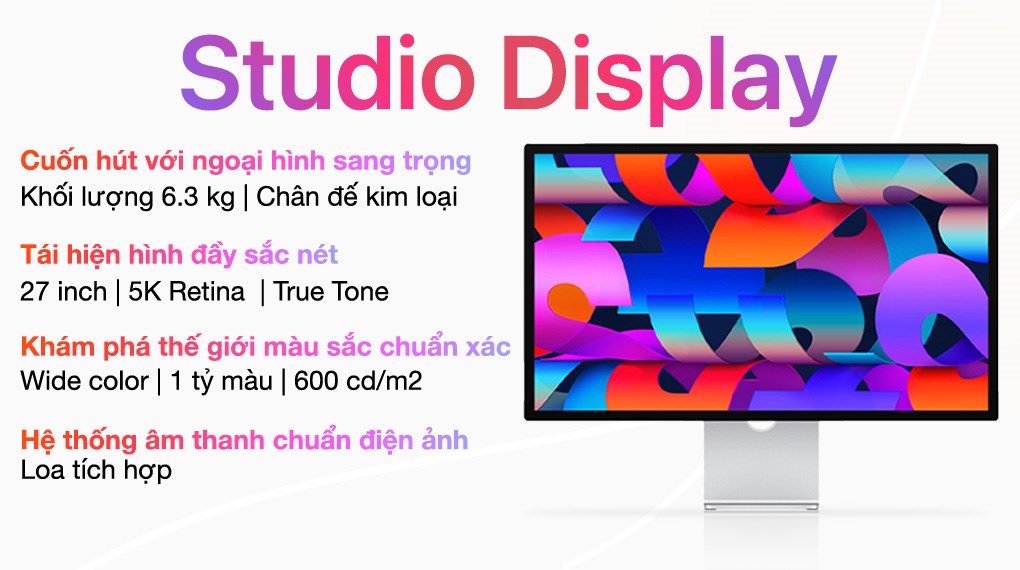 Apple Studio Display 27 inch 5K (MMYW3SA/A) - Chính hãng, giá tốt