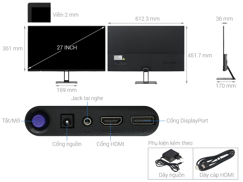 Màn hình Xiaomi Gaming G27i 27 inch FHD IPS - Chính hãng, giá tốt