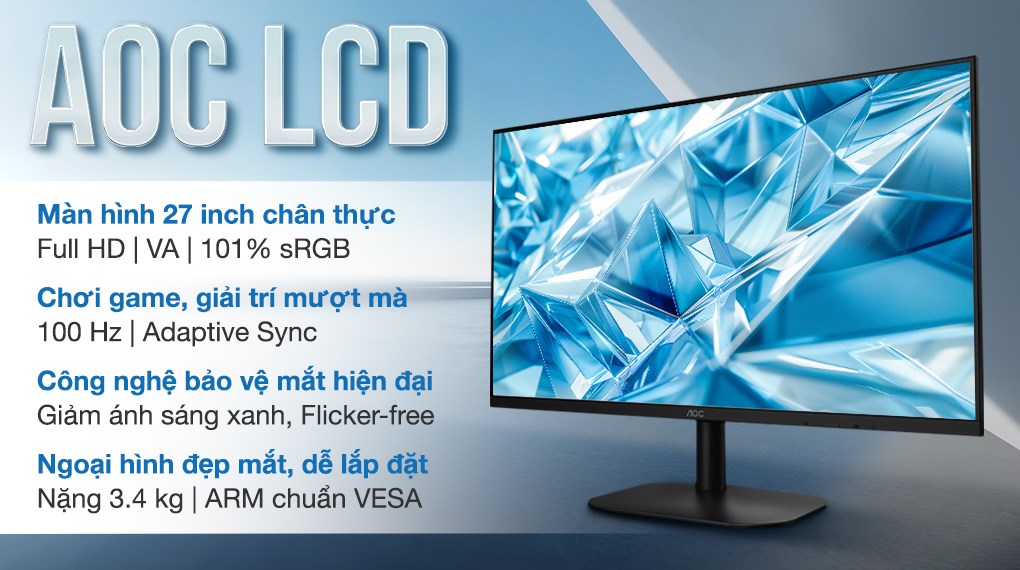 Màn hình AOC 27B2HM2/74 27 inch FHD - Chính hãng, giá tốt