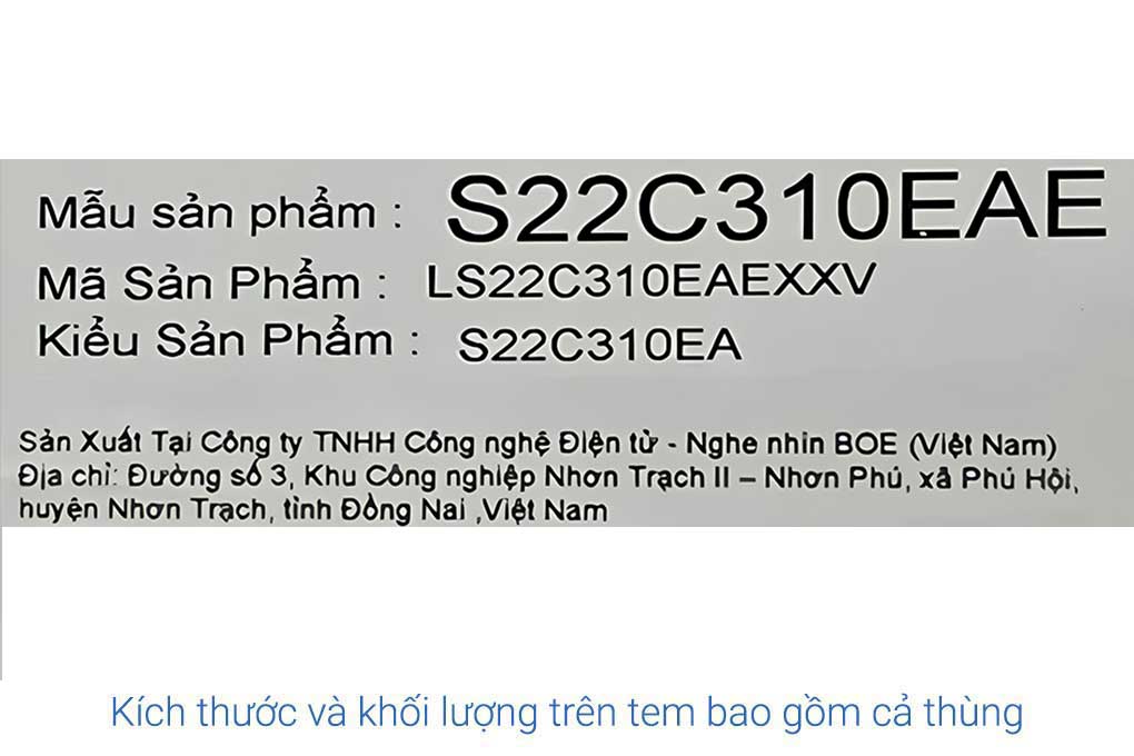 Màn hình Samsung S3 S31C LS22C310EAEXXV 22 inch FHD/IPS/75Hz/5ms - Giá ...