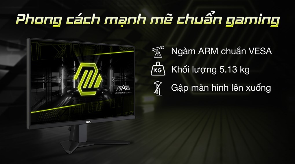 MSI MAG 255F-E20 | Màn hình gaming giá rẻ, chỉ 2.990k, BH 3 năm