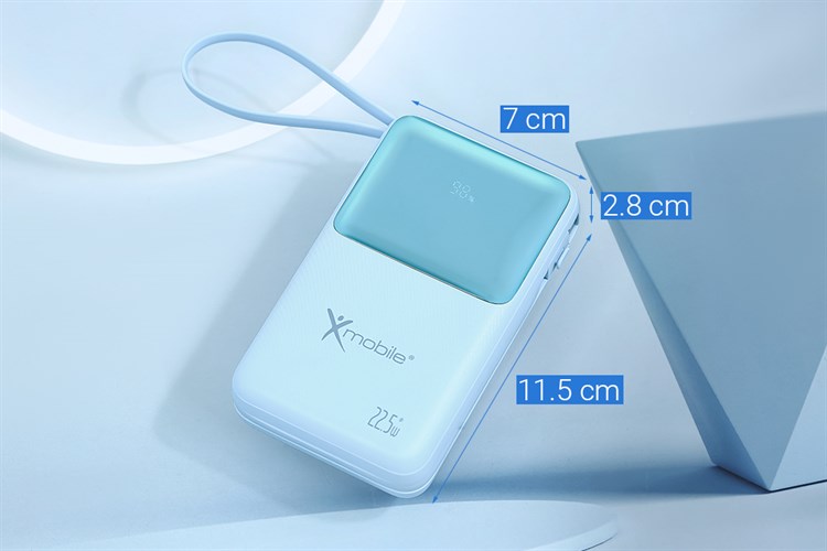Mua Pin sạc dự phòng Polymer 20000mAh Type C PD QC 3.0 22.5W Xmobile S2032 Xanh kèm Cáp ...