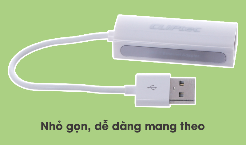 Adapter chuyển đổi USB ra cổng mạng LAN RJ45 Cliptec OCB480- Điện máy XANH