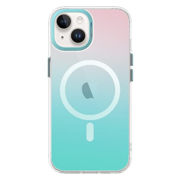 Ốp lưng Magsafe iPhone 15 Nhựa cứng viền dẻo TGVIS GRACE NEON Blue