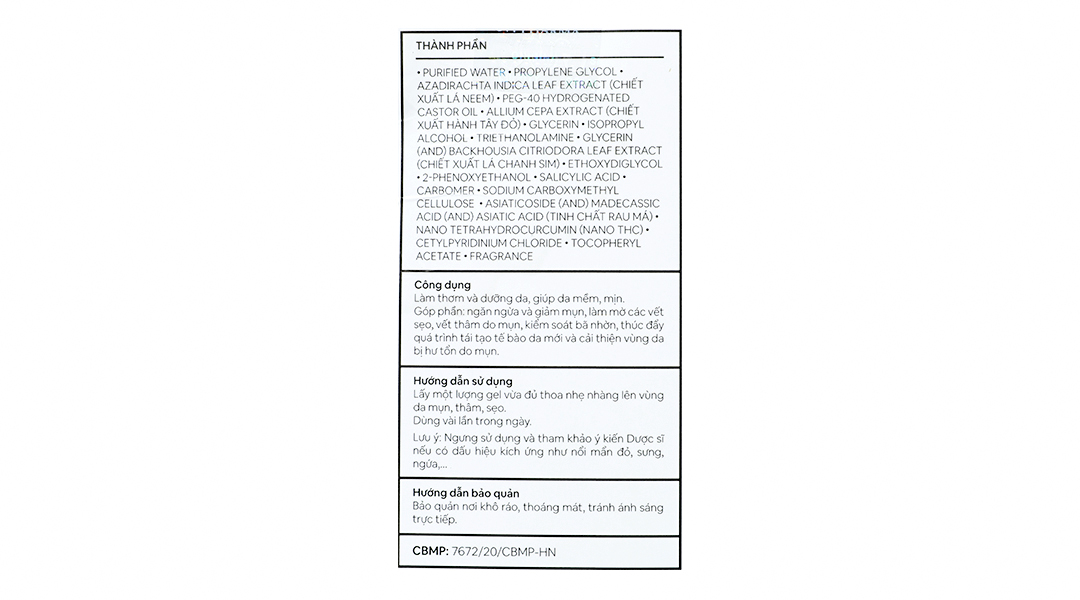 Gel ngừa mụn Nano THC Decumar 20g - Nhà thuốc An Khang.