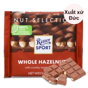 Socola sữa hạt phỉ Ritter Sport thanh 100g tại Bách hoá XANH