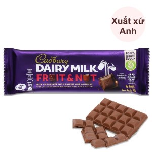 Socola trái cây hạt Cadbury Dairy Milk 90g tại Bách hoá XANH