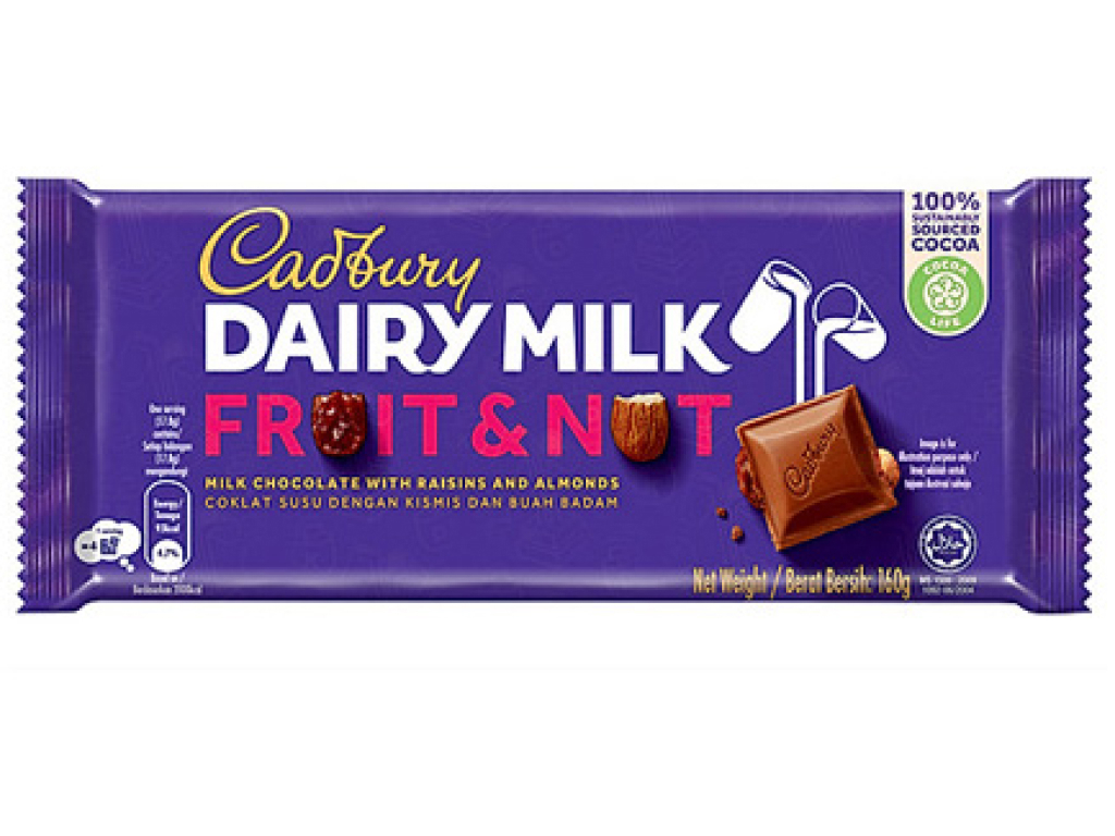Socola trái cây hạt Cadbury Dairy Milk 160g Bách hoá XANH