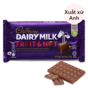 Socola trái cây hạt Cadbury Dairy Milk 160g Bách hoá XANH