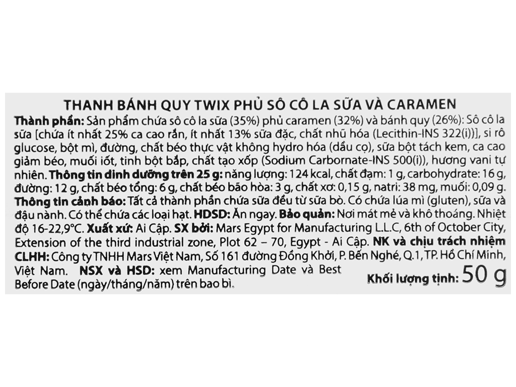 Bánh quy socola sữa & caramen Twix® 50g tại Bách hoá XANH