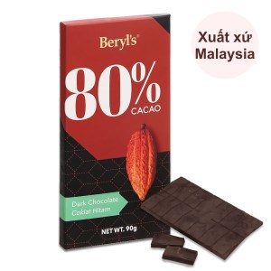 Socola không đường Beryl's 80% cacao 90g tại Bách hoá XANH
